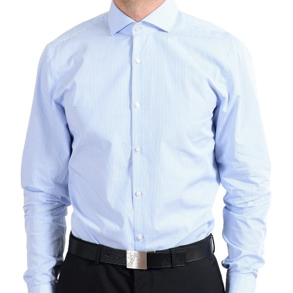 Hugo Boss | Shirts | Hugo Boss Cmeli Striped Sharp Fit Dress Shirt ...